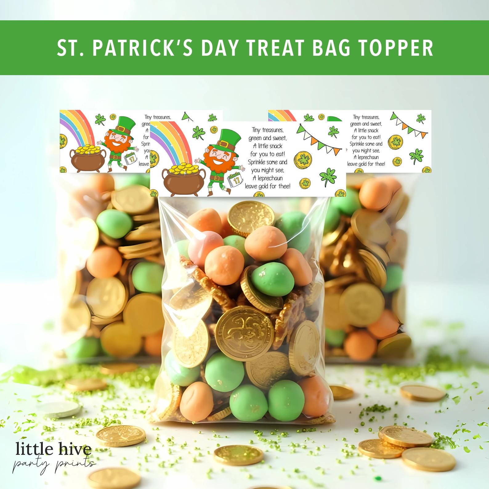 Leprechaun Bait Bag Topper Printable – St Patrick’s Day Treat Bag ...