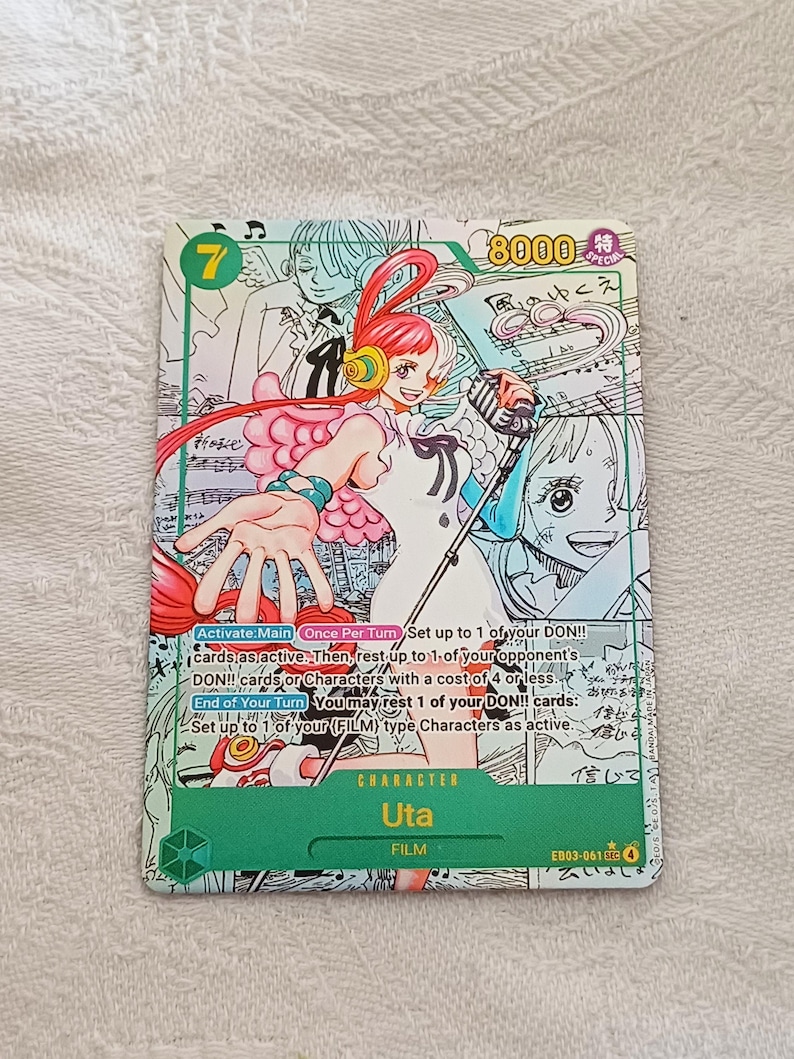 Uta (character EB03-061) — One Piece Proxy Card — Manga Art - Etsy