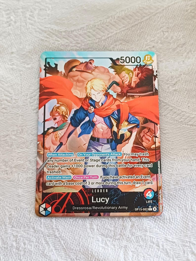 Lucy (leader OP15-002) — One Piece Proxy Card — Alt Art - Etsy UK