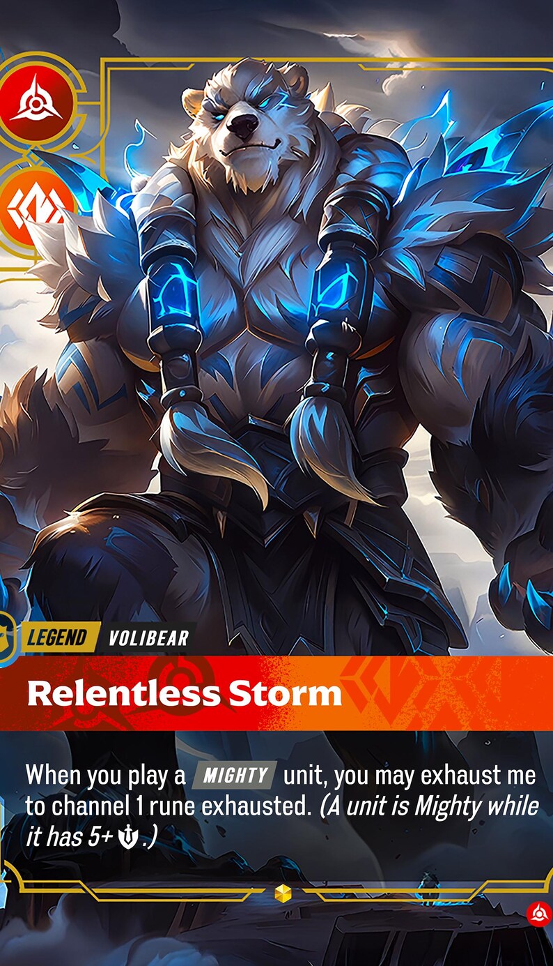 Volibear - Relentless Storm — Riftbound Proxy Card - Etsy