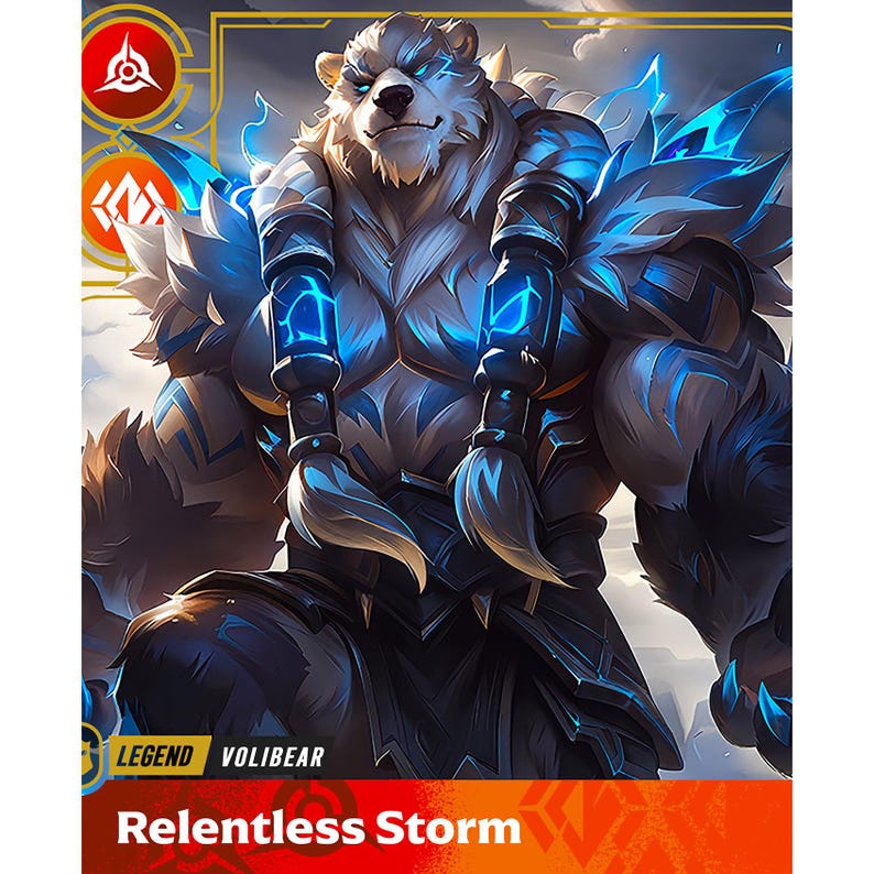 Volibear - Relentless Storm — Riftbound Proxy Card - Etsy
