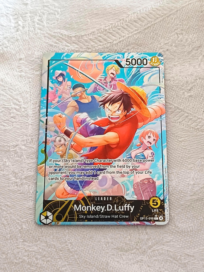 Monkey D Luffy (leader OP15-098) — One Piece Proxy Card — Alt Art - Etsy