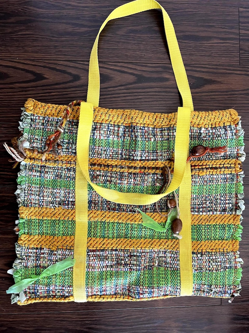 Recycled Fabric Tote Bag – Eco-friendly Boho Bag | Eco-friendly Tote ...