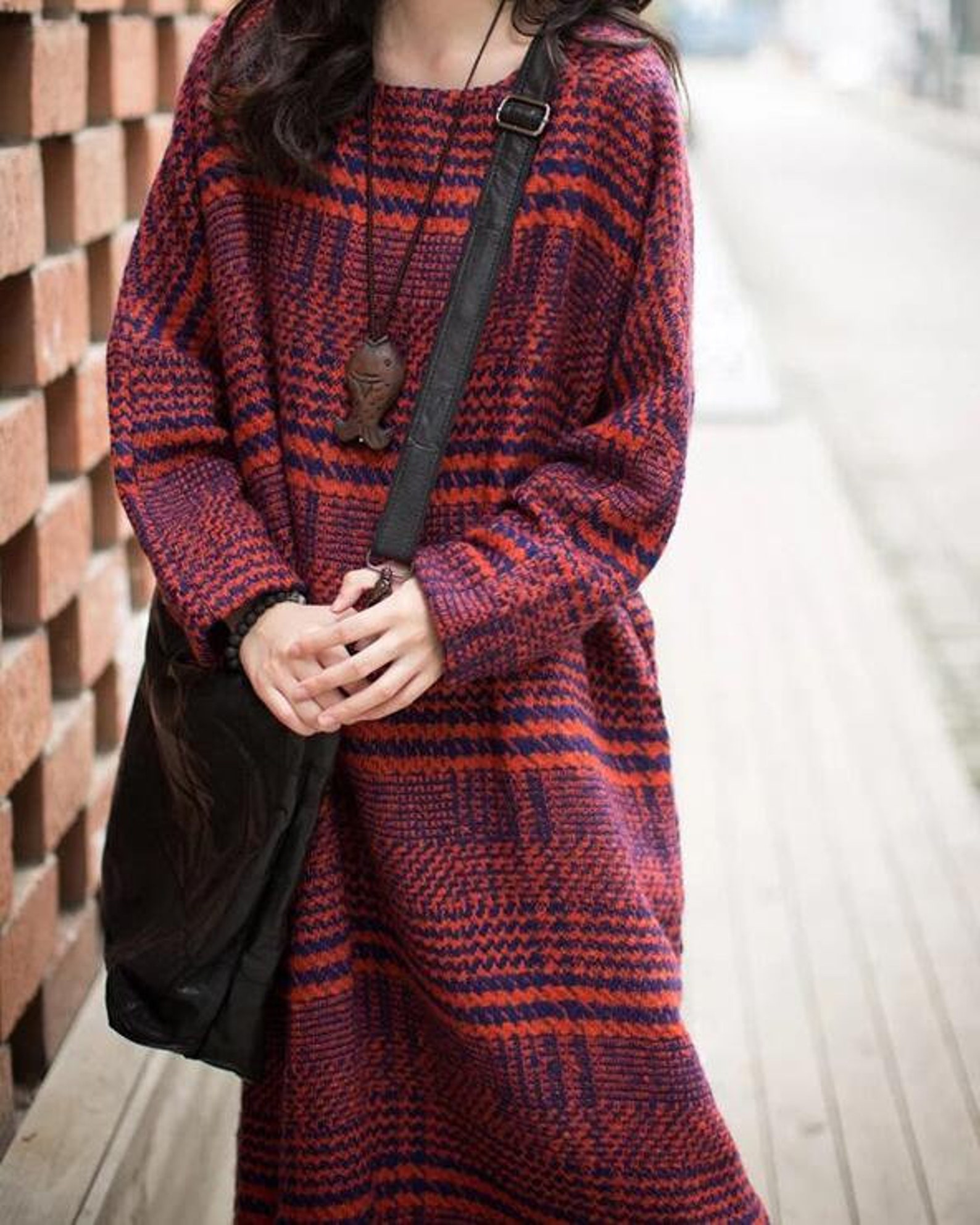 Wool Dress Women Wool Maxi Dress Oversized Dress Long Wool - Etsy