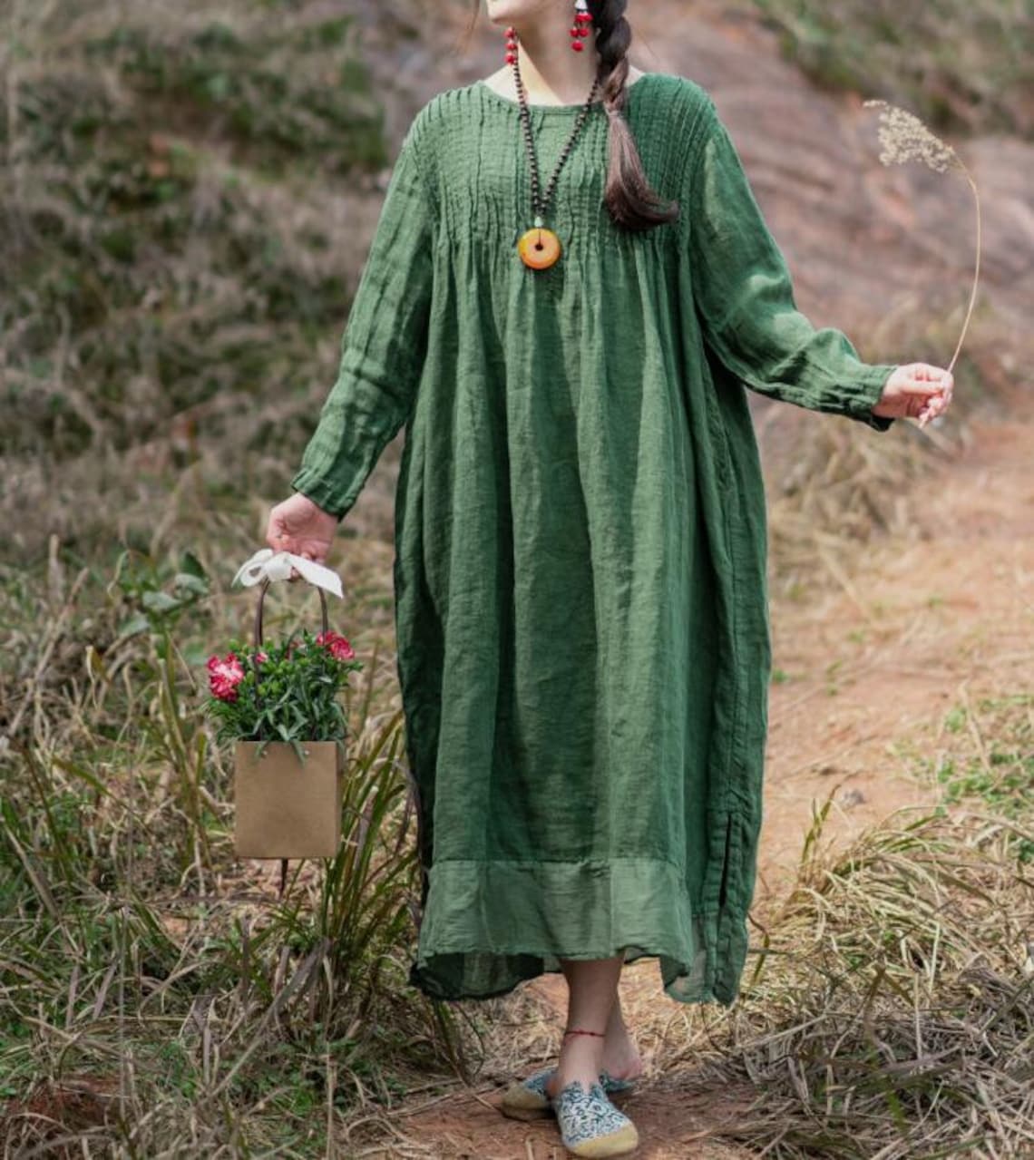 Linen Dress for Women Long Linen Dress Maxi Dress Have - Etsy