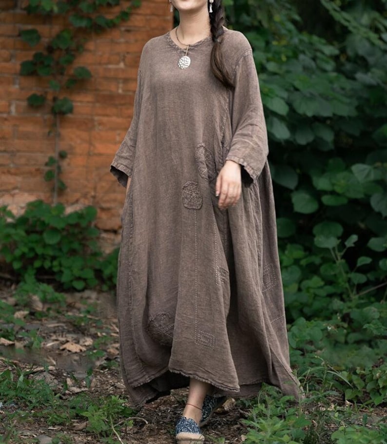 Women's Linen Maxi Dress/ Summer Dress With Pockets/ Prom Dresses - Etsy