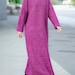 Wool Maxi Dresses, Women Dresses With Pockets, Loose Fitting Winter ...