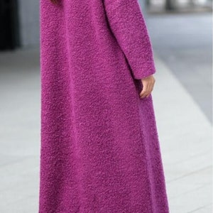 Wool Maxi Dresses, Women Dresses With Pockets, Loose Fitting Winter ...