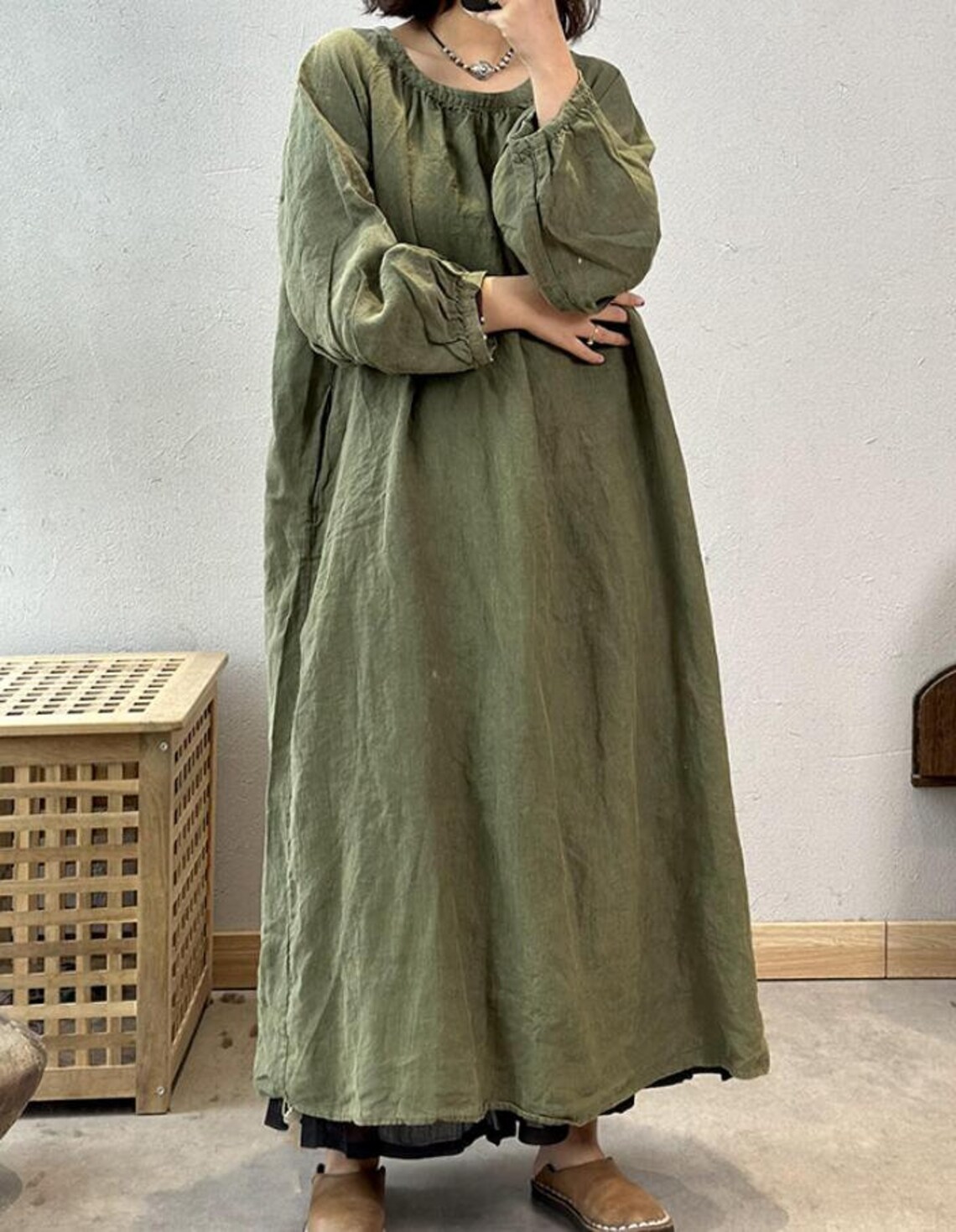 Womens Long Linen Dress Loose Linen Dress Linen Robes Women - Etsy