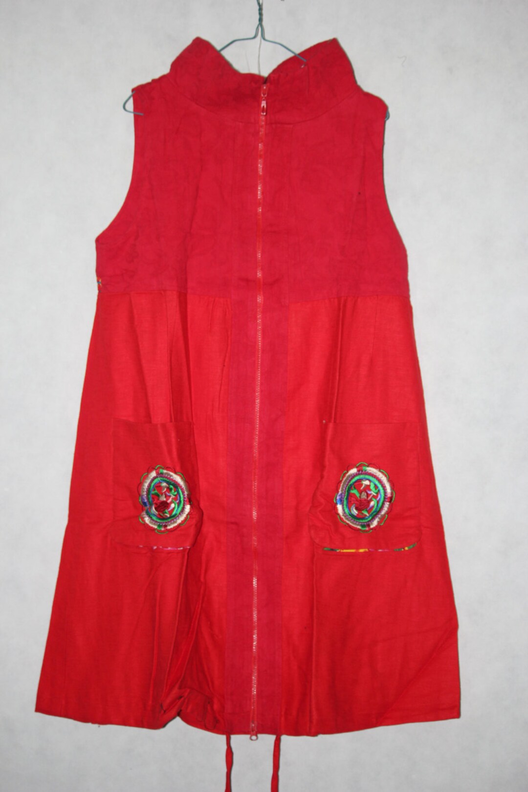 Women Coats, Red Sleeveless Vest, Long Coat, Sleeveless Coat, Long Vest ...