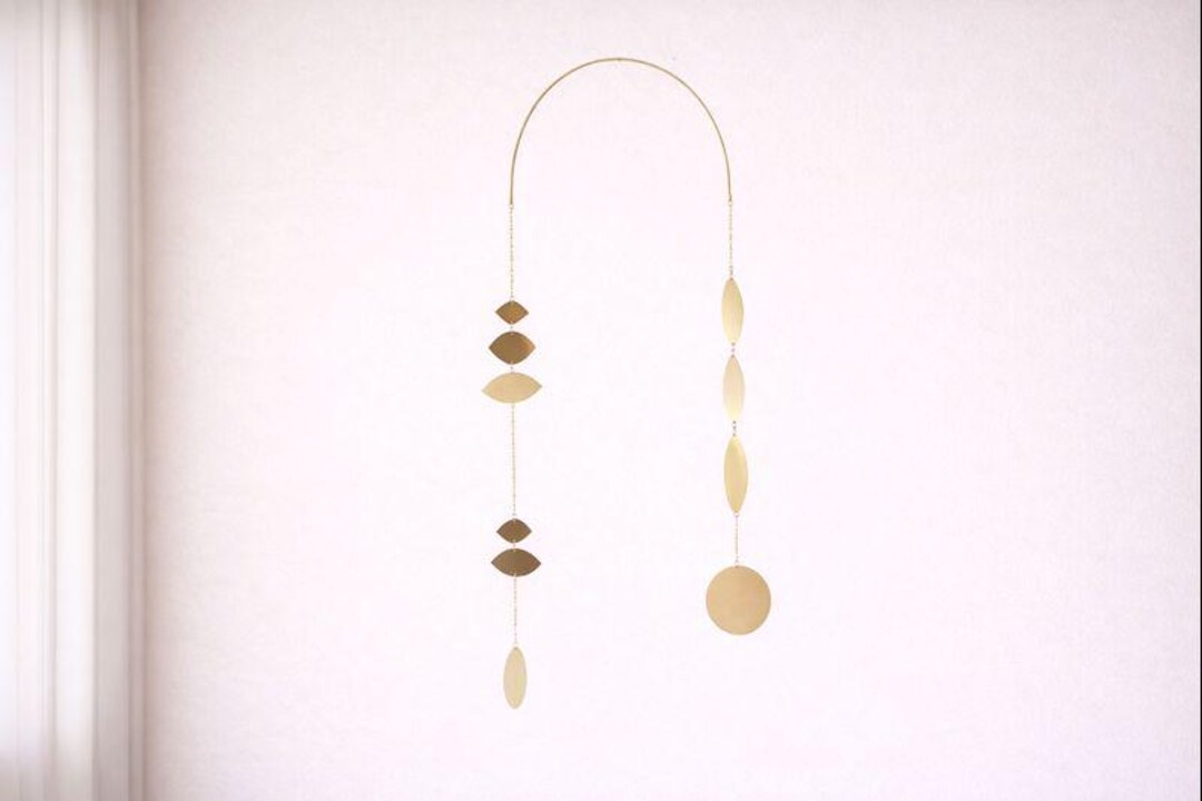 Zibal - Kinetic Brass Mobile. Baby Gift. Decorative Accessory. Handmade ...