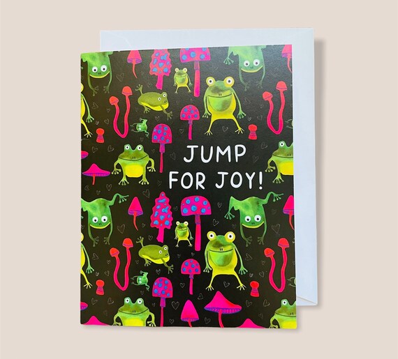 Jump for Joy Greeting Card Happy Birthday Holiday Thank - Etsy