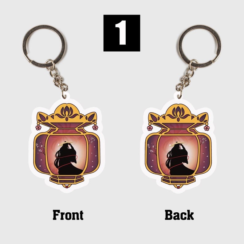 Heaven Officials Blessing Character Lanterns Keychain, Tian Guan Ci Fu ...
