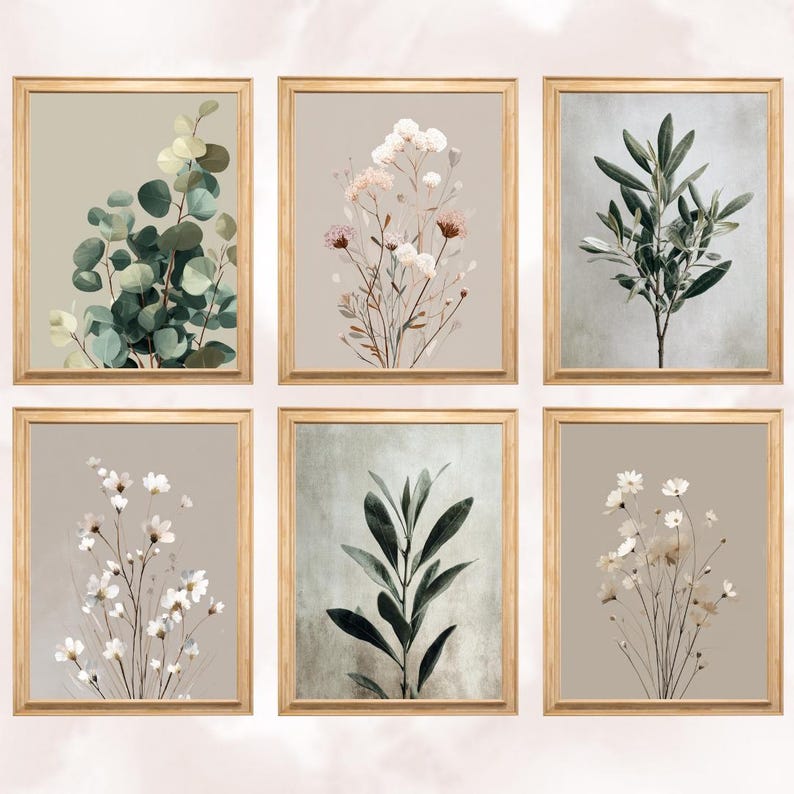 200+ Abstract Minimalist Prints | Neutral Gallery Wall Bundle (digital ...
