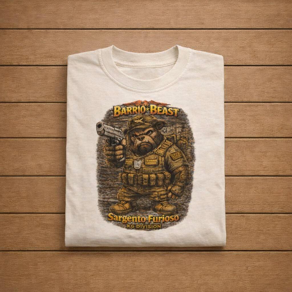 Barrio Beast Shirt | Sargento Furioso | Latino Streetwear Tee ...