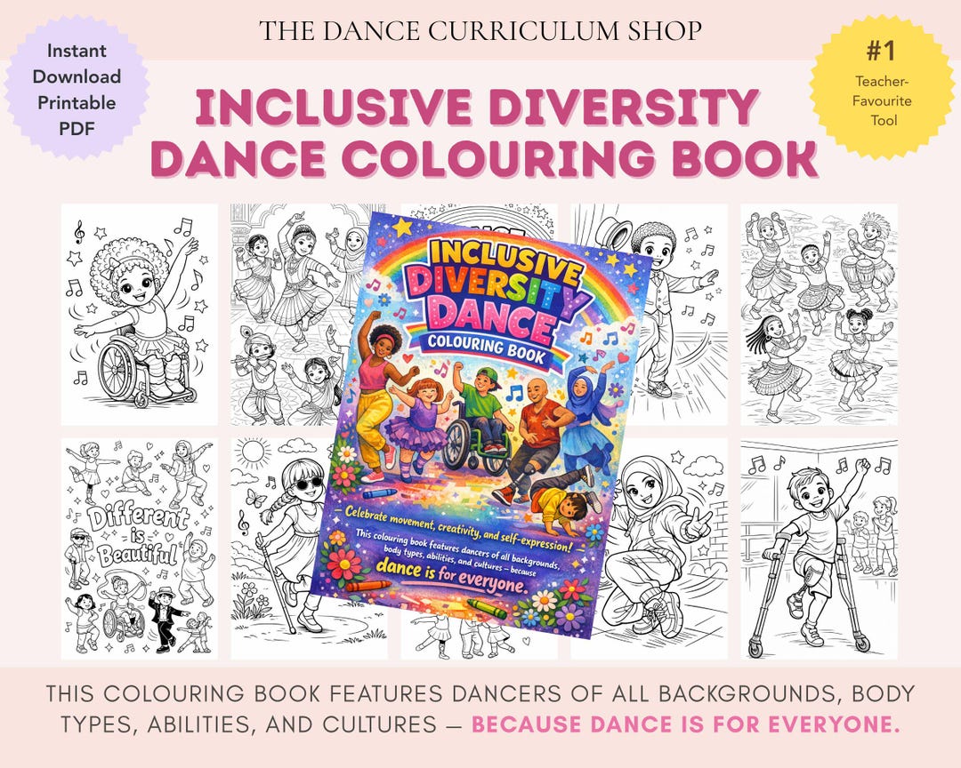 Inclusive Dance Colouring Book | Diversity Body Positive All Abilities ...