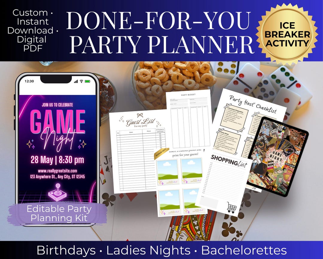 Games Night Party Planner | Family Game Night | Friends Game Night Kit ...