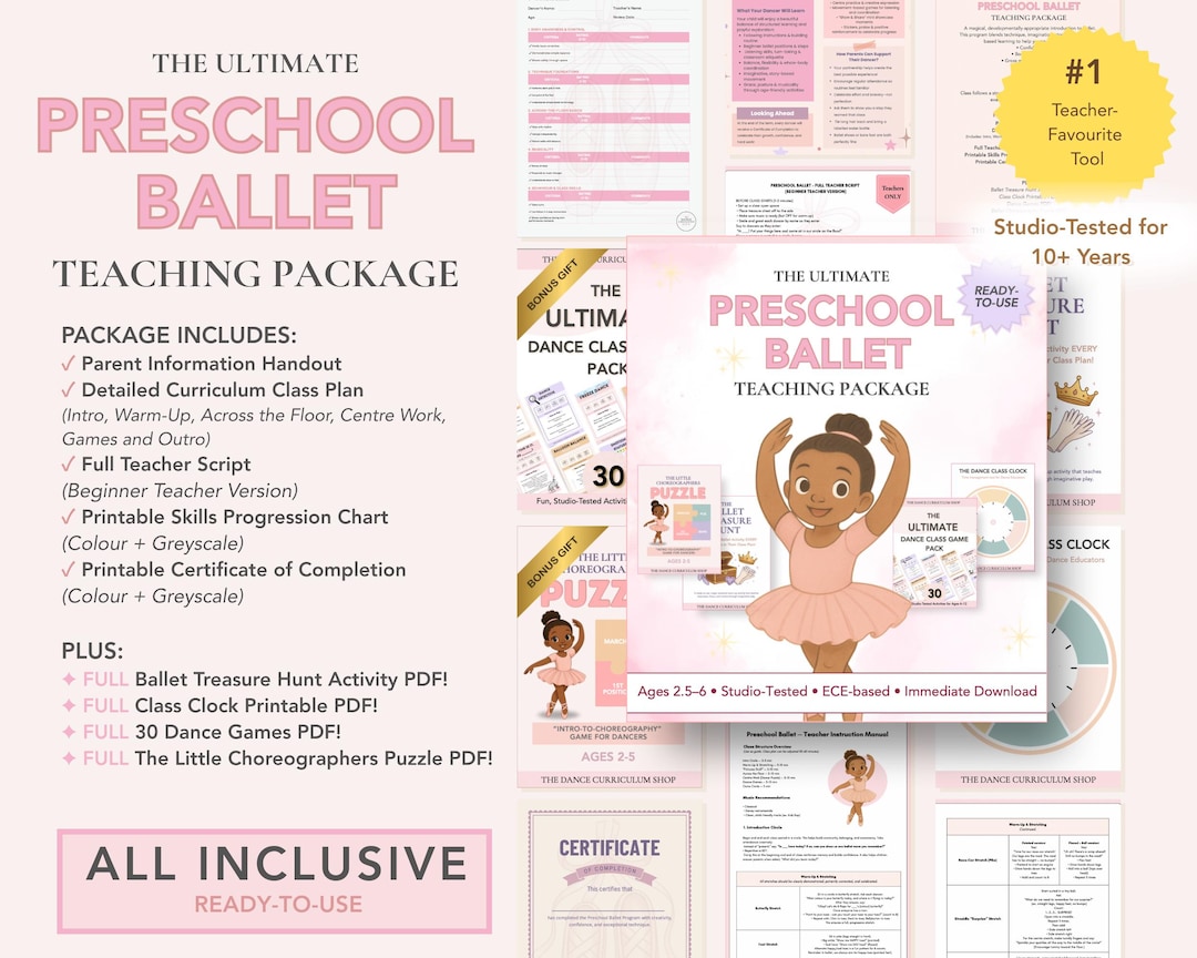 Preschool Ballet Curriculum | Complete Lesson Plans, Ages 2-6 (PDF) - Etsy