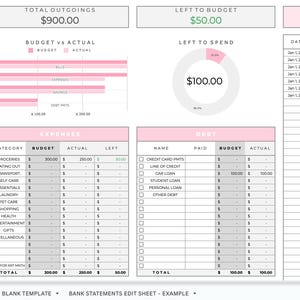 Monthly Budgeting Template | Digital Finance Planner | Track Income ...