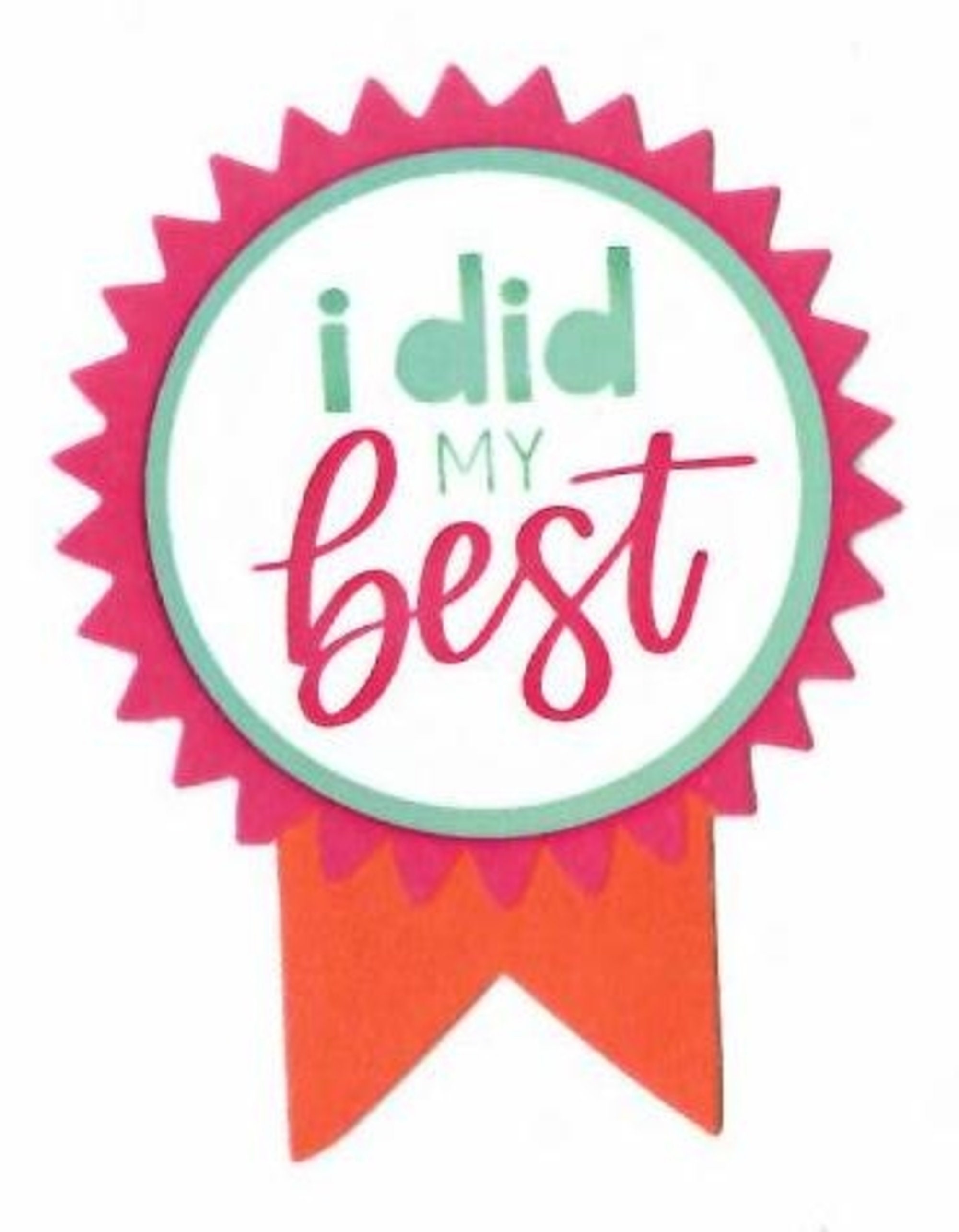 I Did My Best Ribbon Sticker Teacher Reward Sticker | Etsy