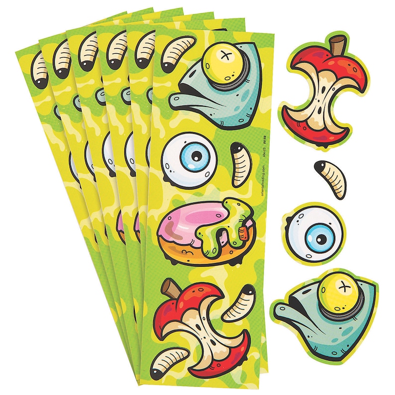Gross Food Stickers | Rotten | Little Boy Stickers | Trick or Treat ...