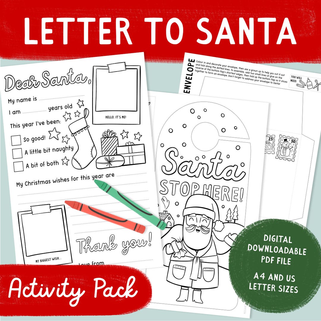 Letter to Santa Activity Pack. Printable Father Christmas Letter ...