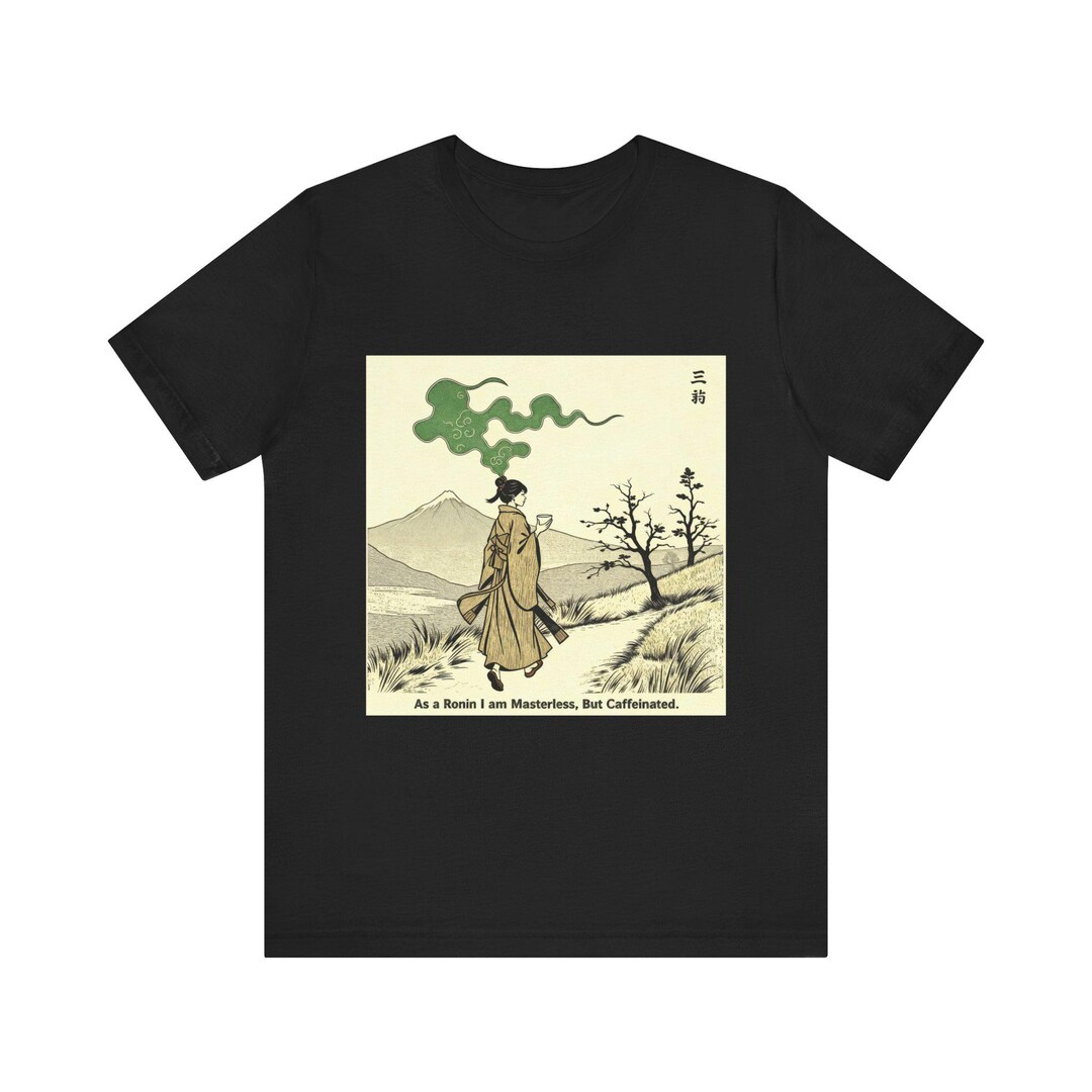 Matcha Ronin Samurai T-shirt | Japanese Woodblock Tea Art - Etsy