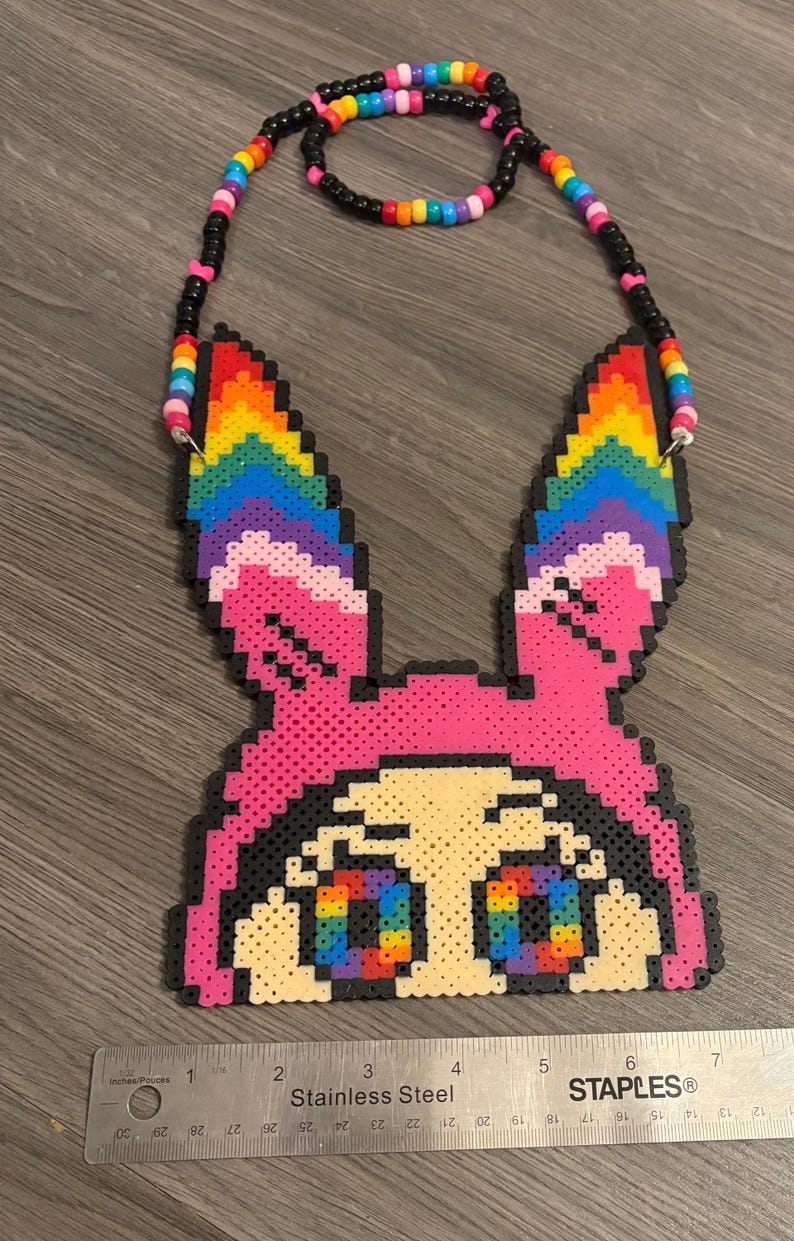 Louise Belcher Perler Bead Necklace - Etsy
