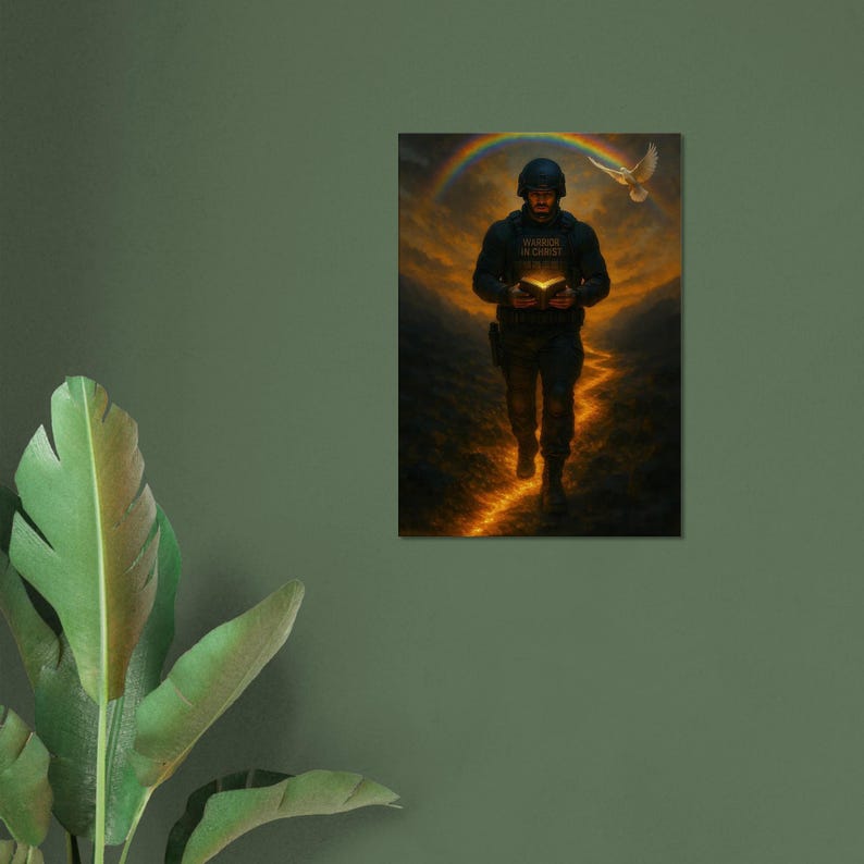 Warrior in Christ Canvas | Armor of God, Christian Wall Art - Etsy