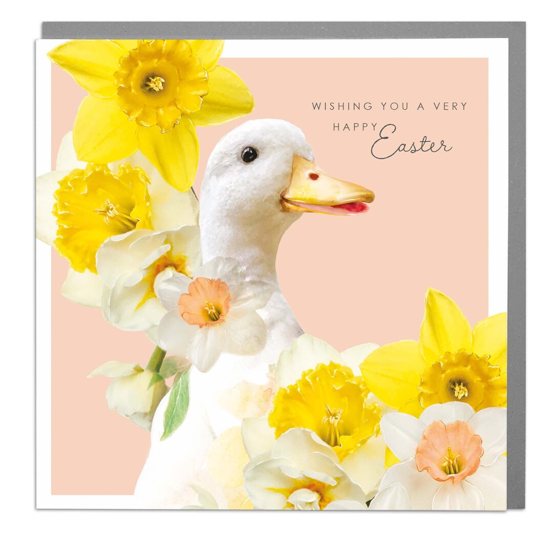 Happy Easter - Duck Easter Card by Lola Design - Etsy UK