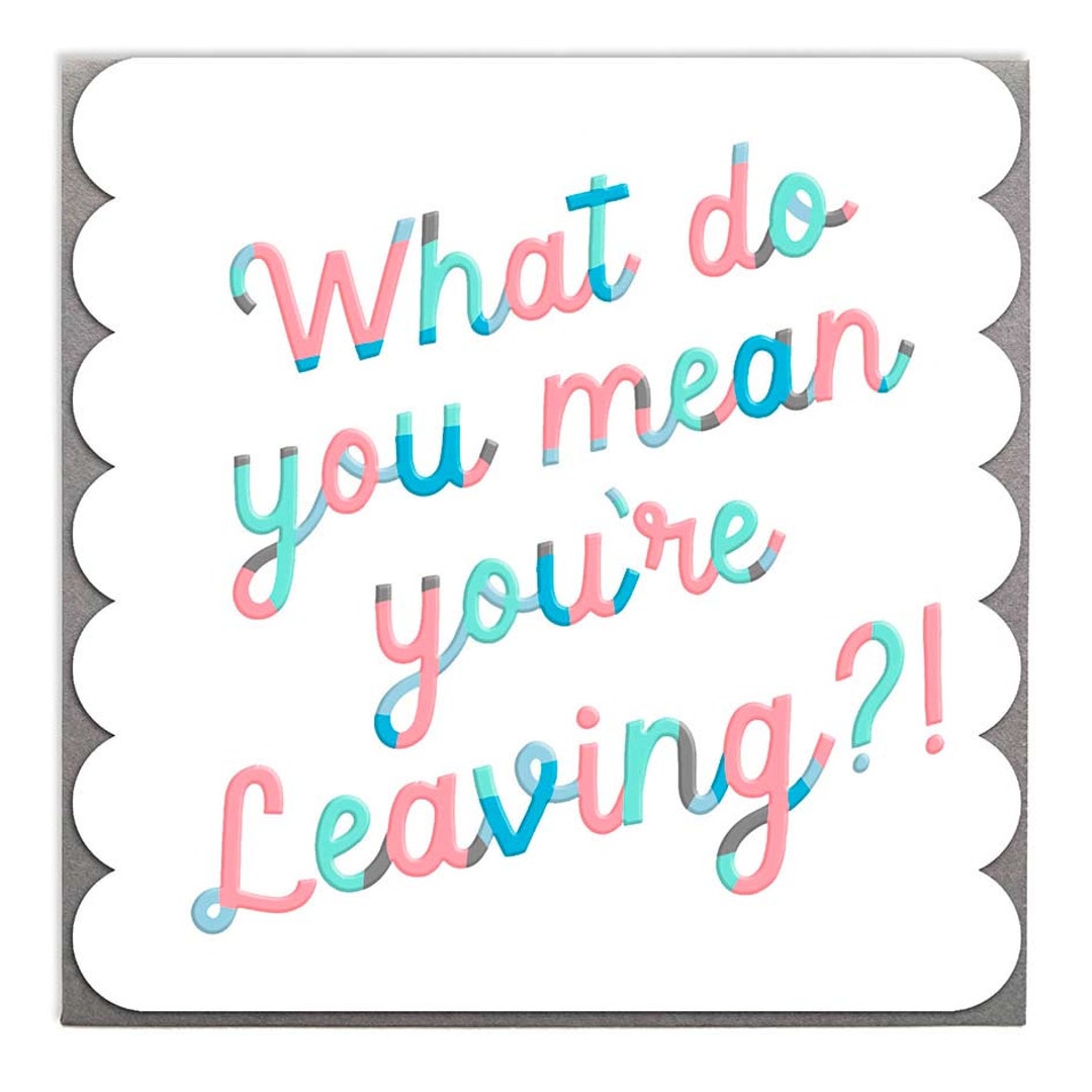 Leaving Card by Lola Design - Etsy