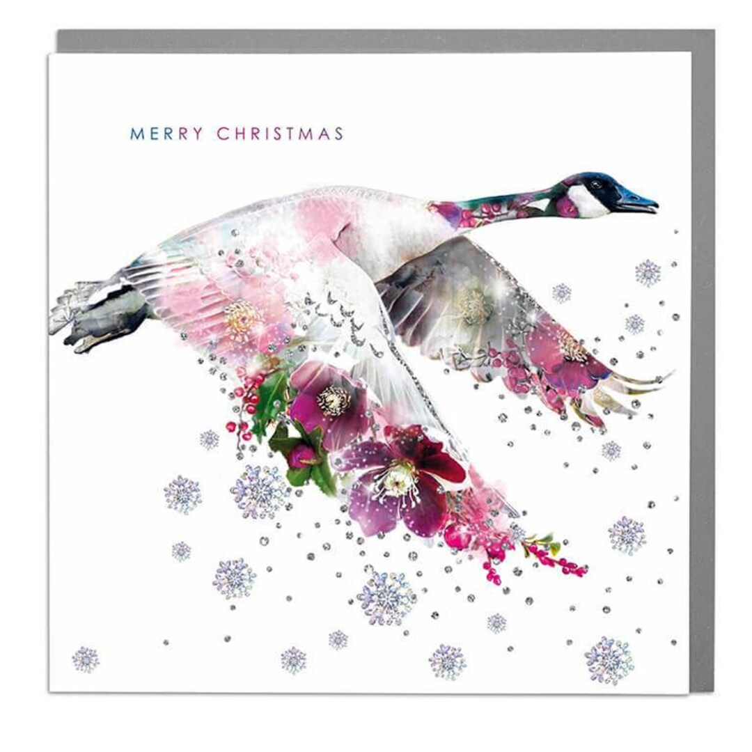 Canadian Goose Happy Christmas Holiday Greeting Card - Etsy