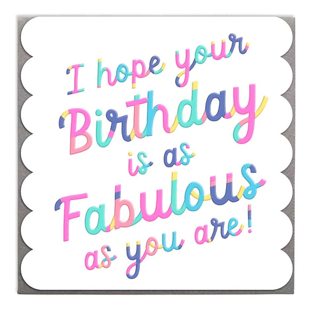 Fabulous Happy Birthday Card by Lola Design - Etsy