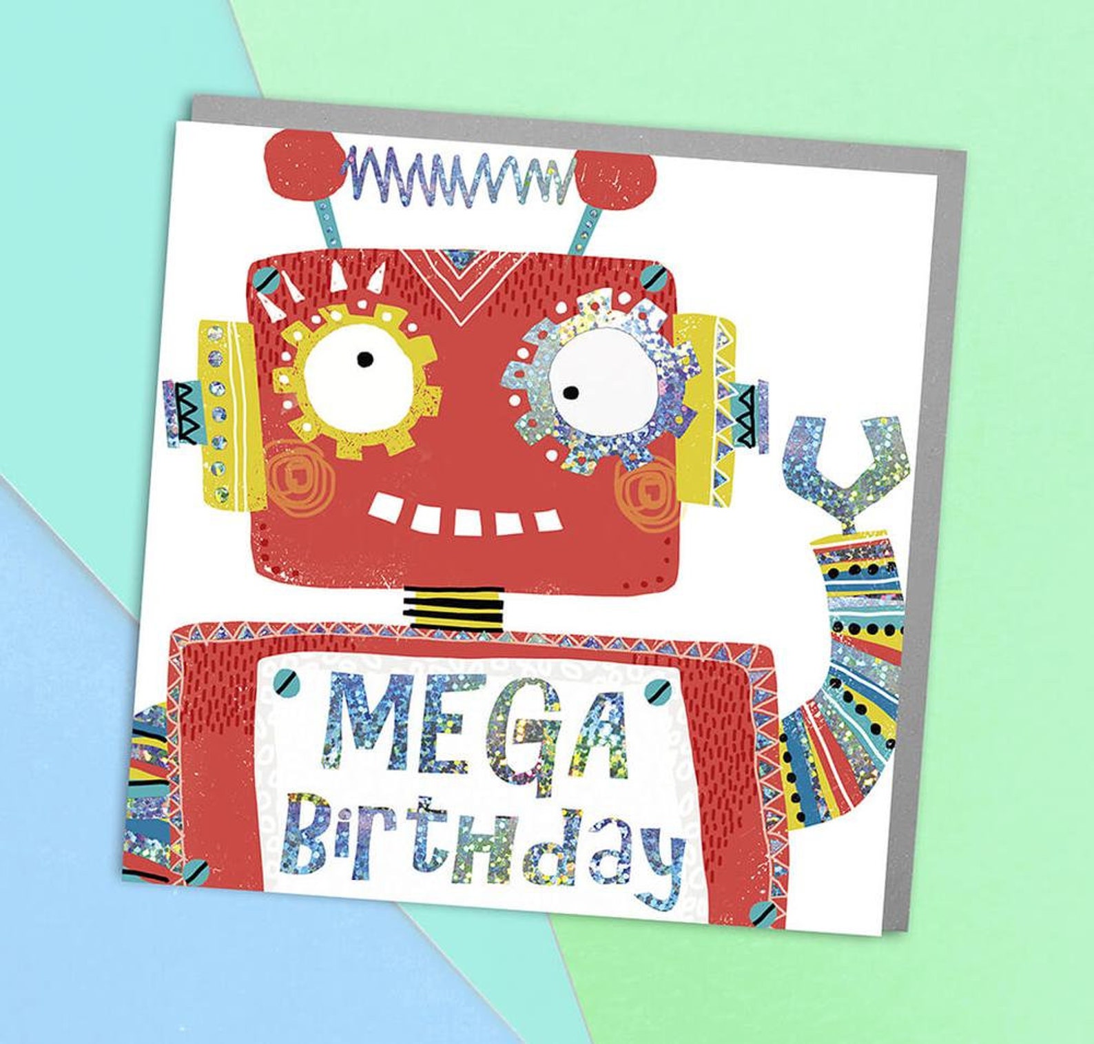 Robot Happy Birthday Card - Etsy