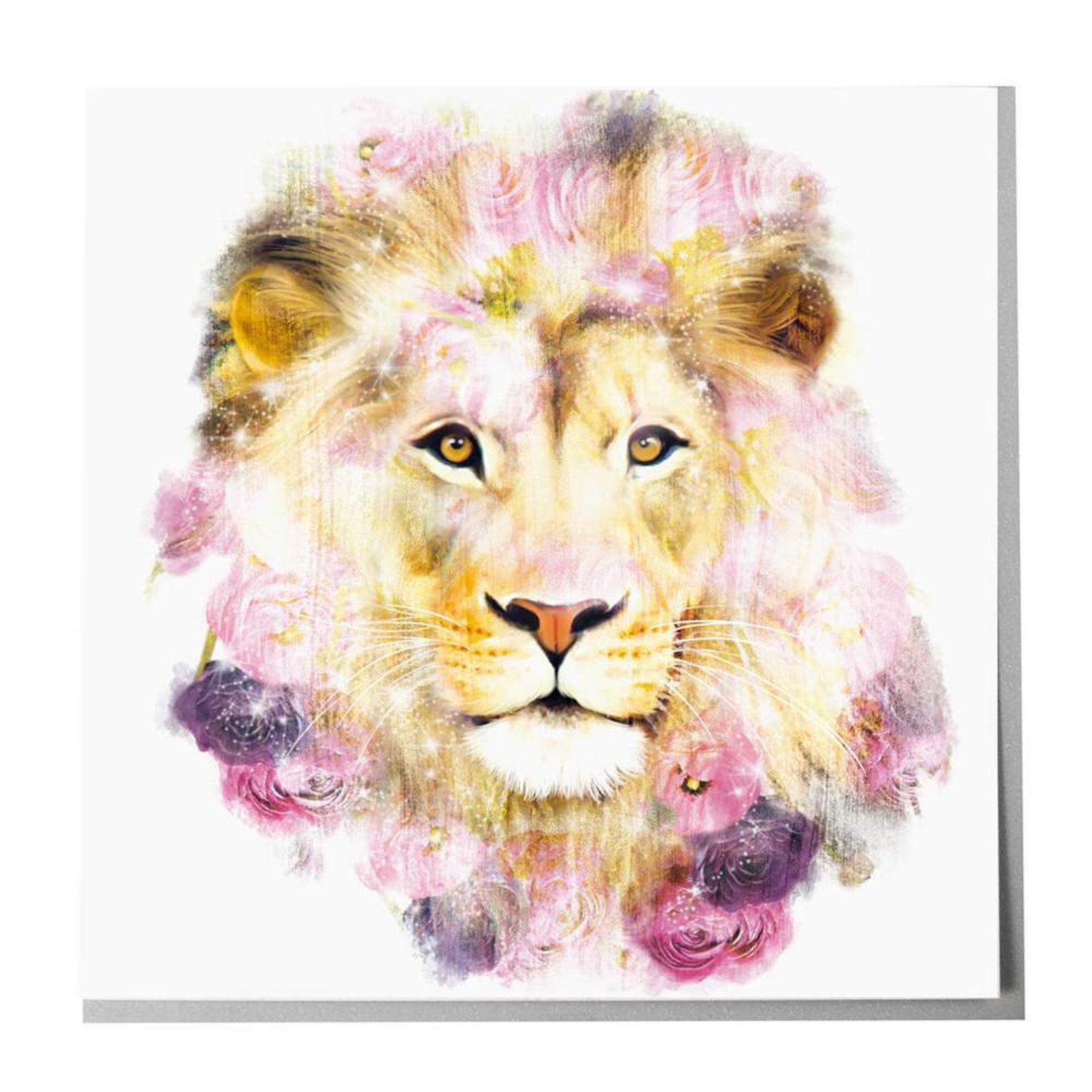 Lion Card - Etsy