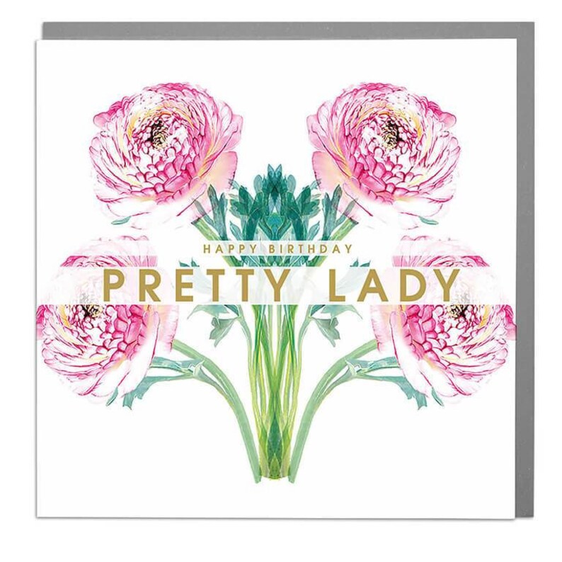 Happy Birthday Pretty Lady Card - Etsy