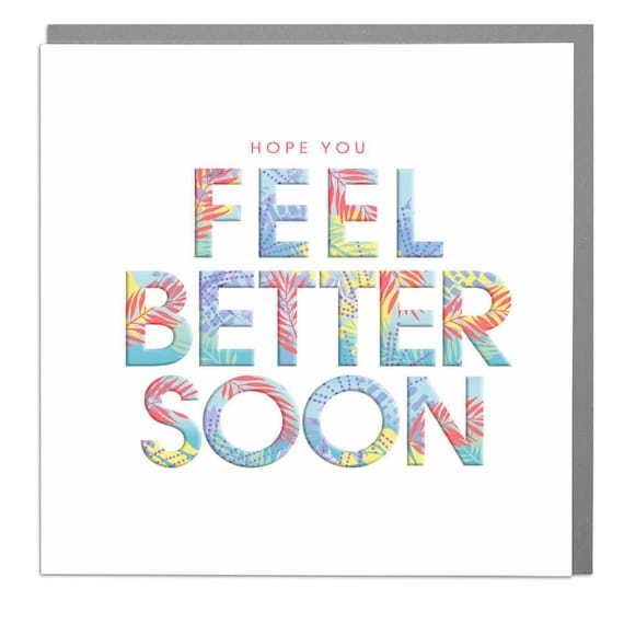 Feel Better Soon Card | Etsy