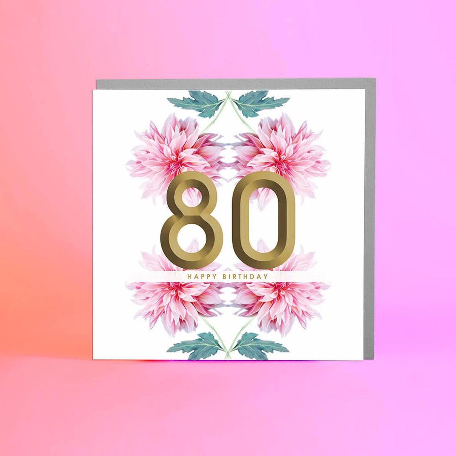 80th Happy Birthday Card - Etsy