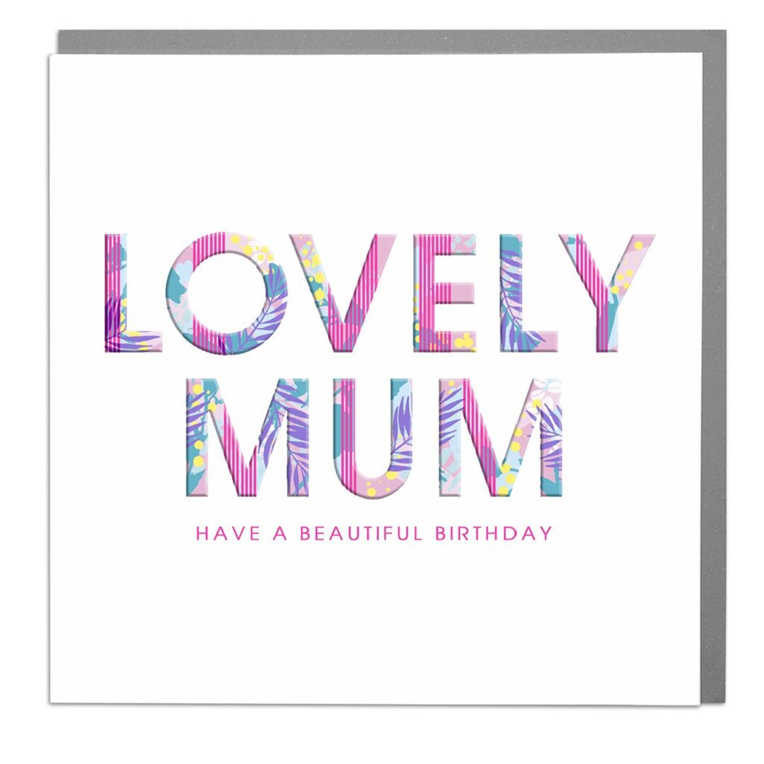 Lovely Mum Birthday Card by Lola Design - Etsy