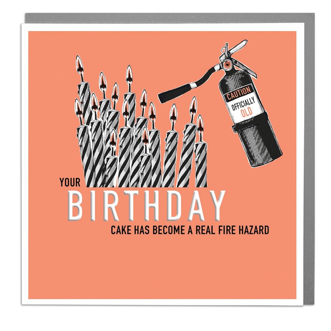 Funny Fire Hazard Happy Birthday Card for Him - Etsy