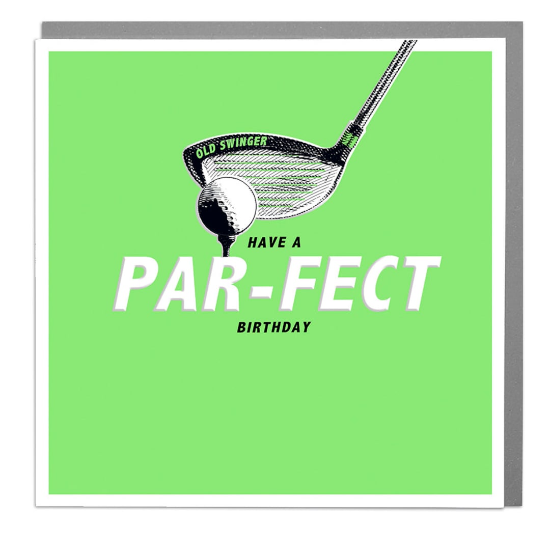 Golf Par-fect Happy Birthday Card for Him - Etsy