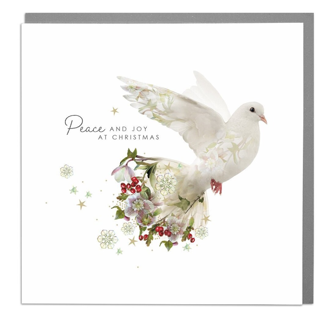 Dove Happy Christmas Holiday Greeting Card - Etsy