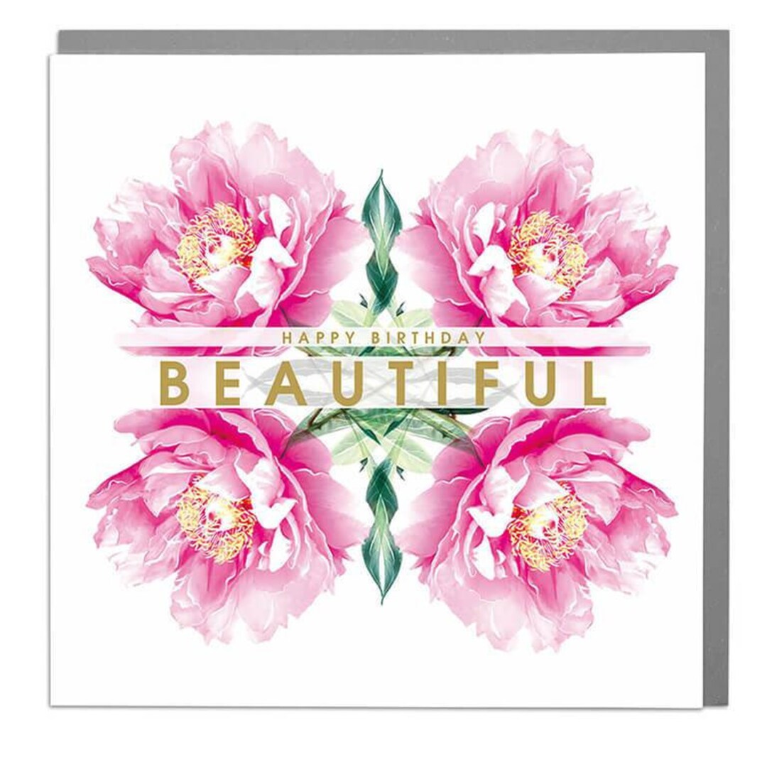 Happy Birthday Beautiful Card - Etsy