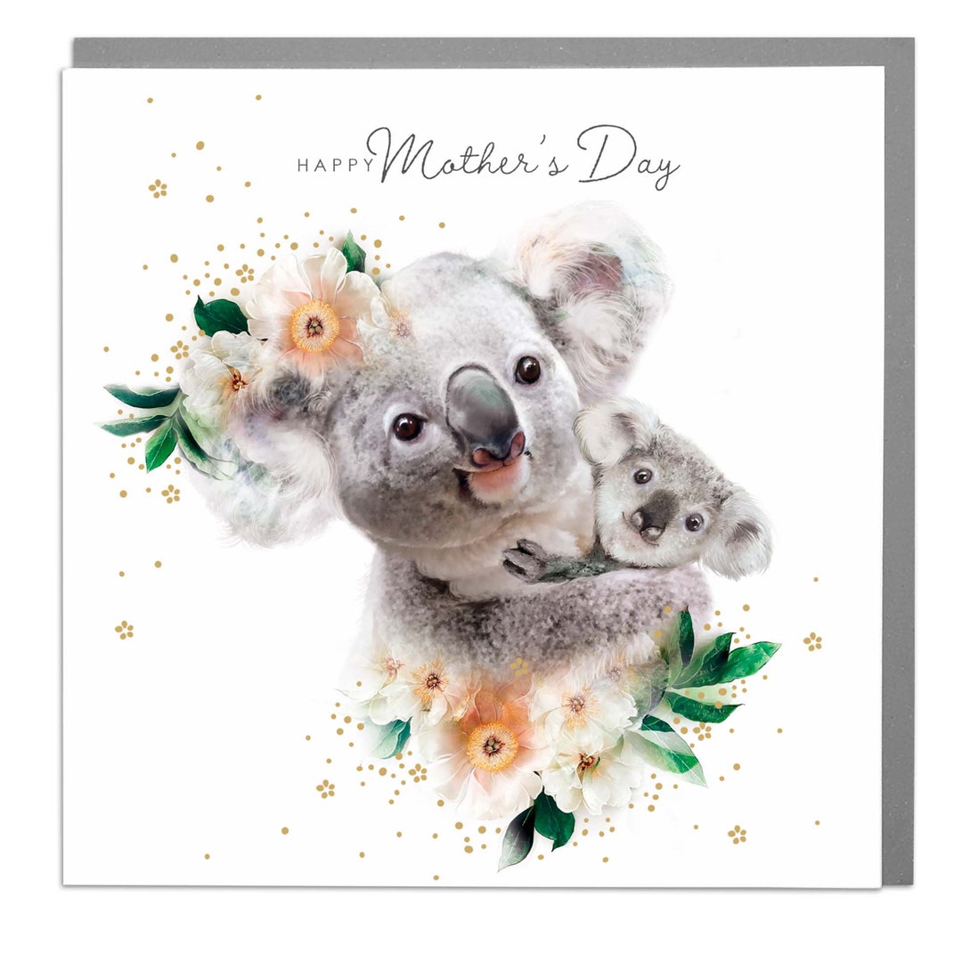 Happy Mothers Day Koalas Greeting Card by Lola Design - Etsy