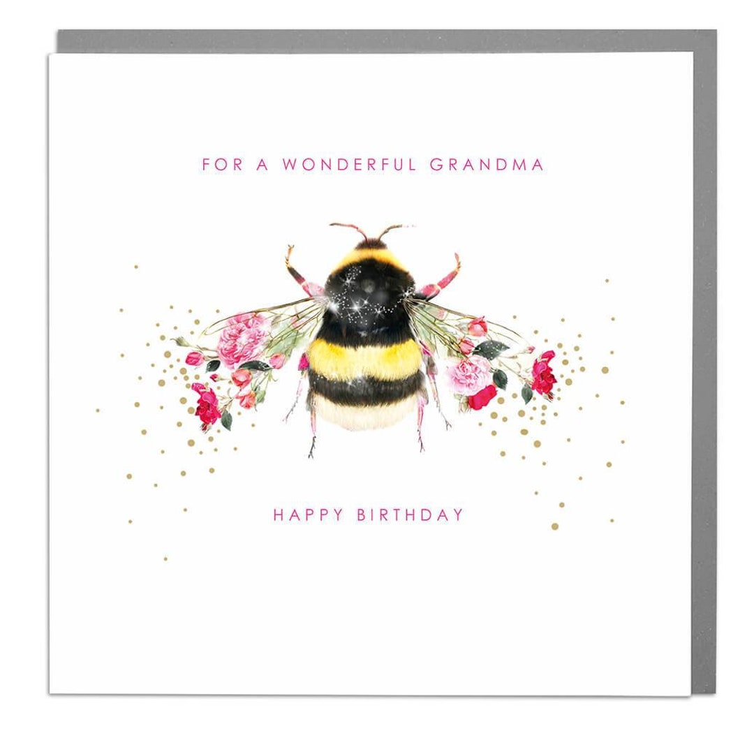 Grandma Cute Bee Happy Birthday Card - Etsy