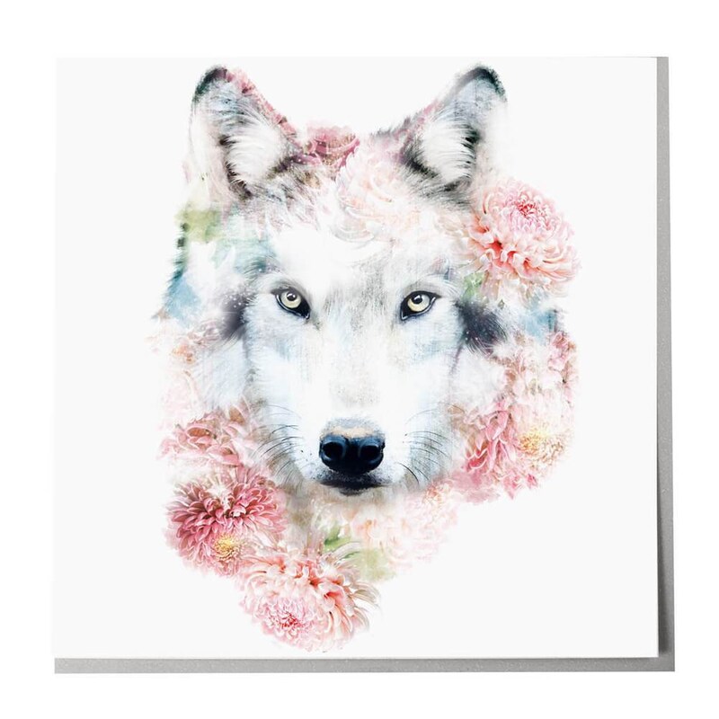 Wolf Card - Etsy