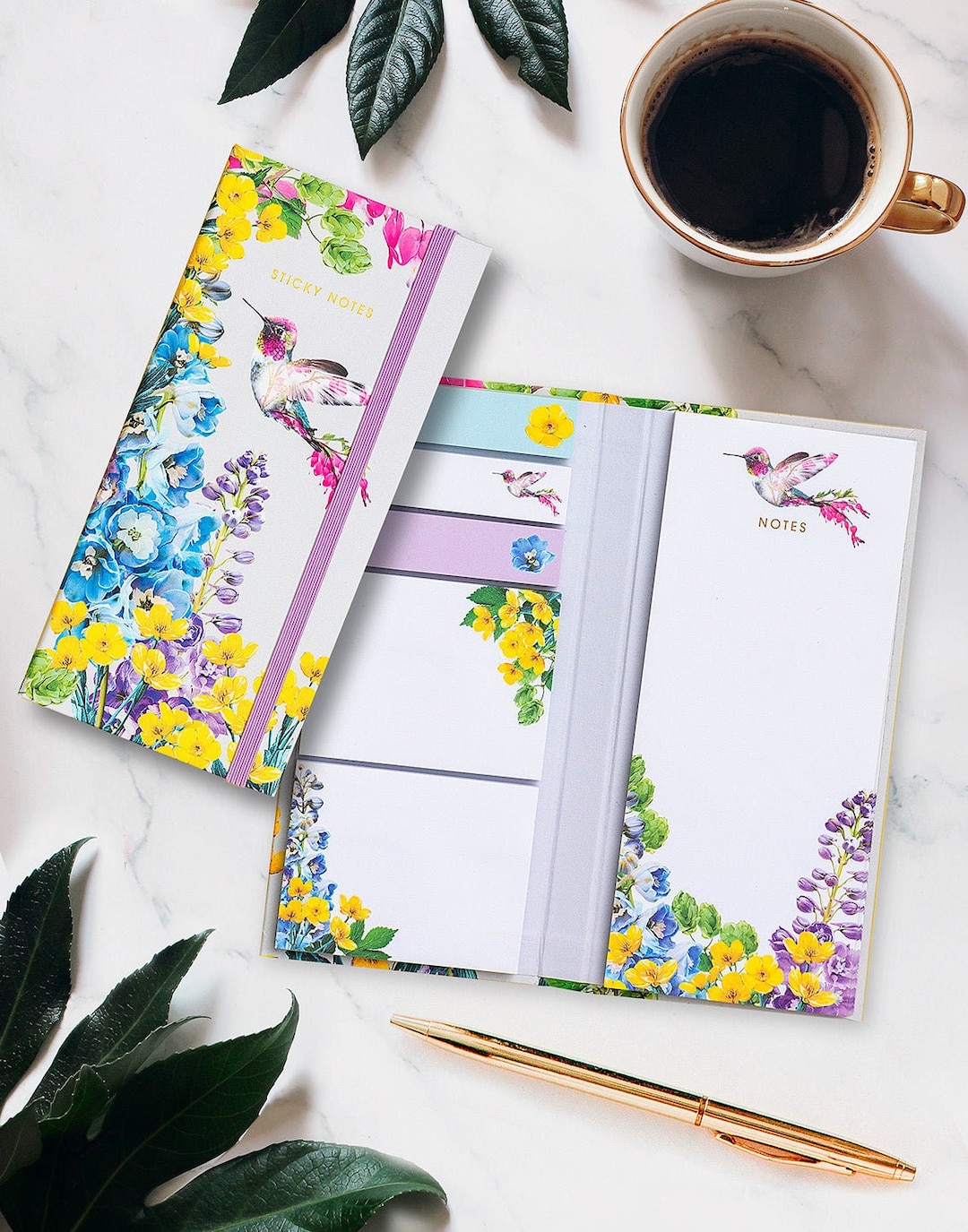 Hummingbird Sticky Notes Memo Folio - Etsy