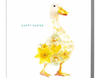 Duck Easter Card | Etsy