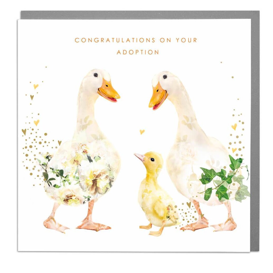 Ducks Congratulations on Your Adoption Card by Lola Design - Etsy