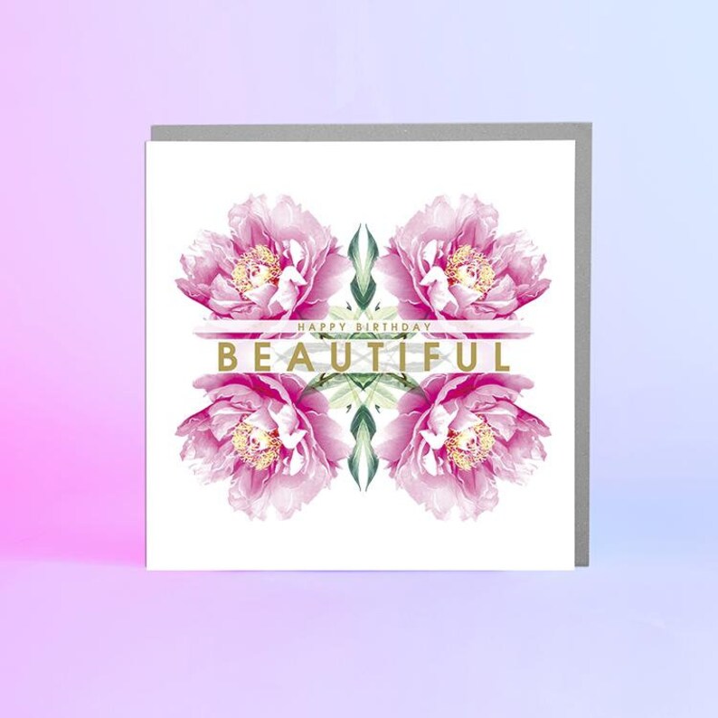 Happy Birthday Beautiful Card - Etsy